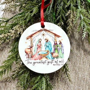 Christian Bible Nativity Ornament, Christmas Nativity Bible Verse ...