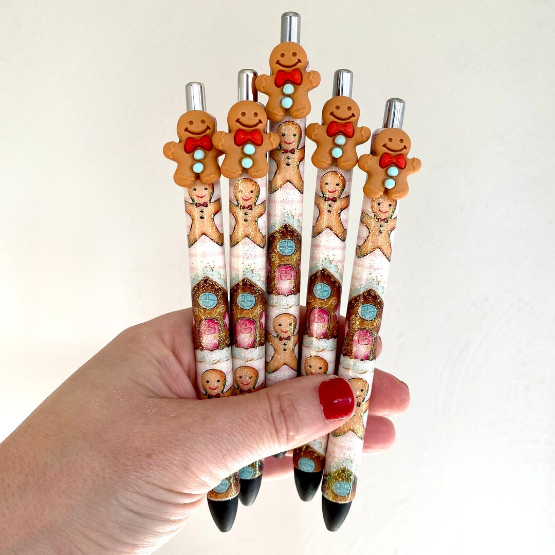 Gingerbread Man Christmas Glitter Pen, Iridescent Glitter Pen ...
