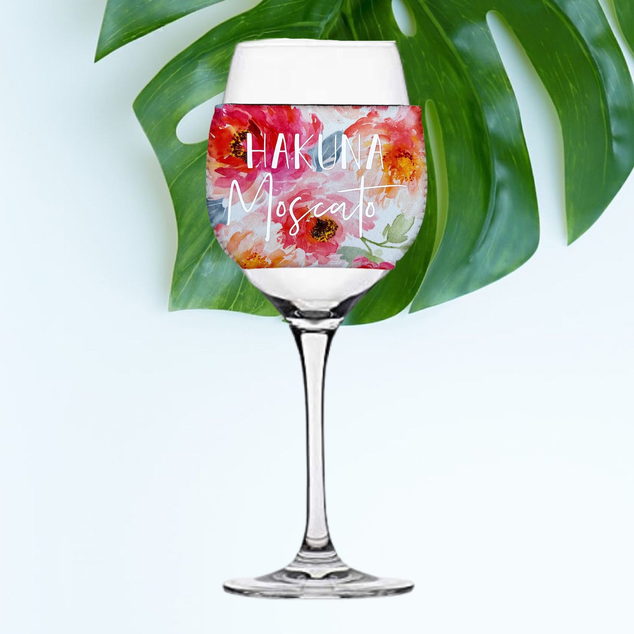 Hakuna Moscato Wine Glass Sleeve Personalized Wine Glass | Etsy