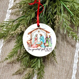 Christian Bible Nativity Ornament, Christmas Nativity Bible Verse ...