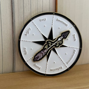 Mood Reader Spinning Enamel Pin - Bookish Romance & Fantasy Inspired - Etsy