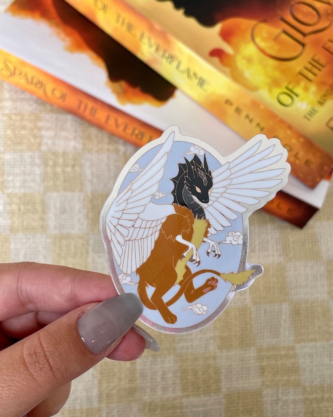 Sorae Lumnos Gryvern/dragon Metallic Bookish Sticker - the Kindred's ...
