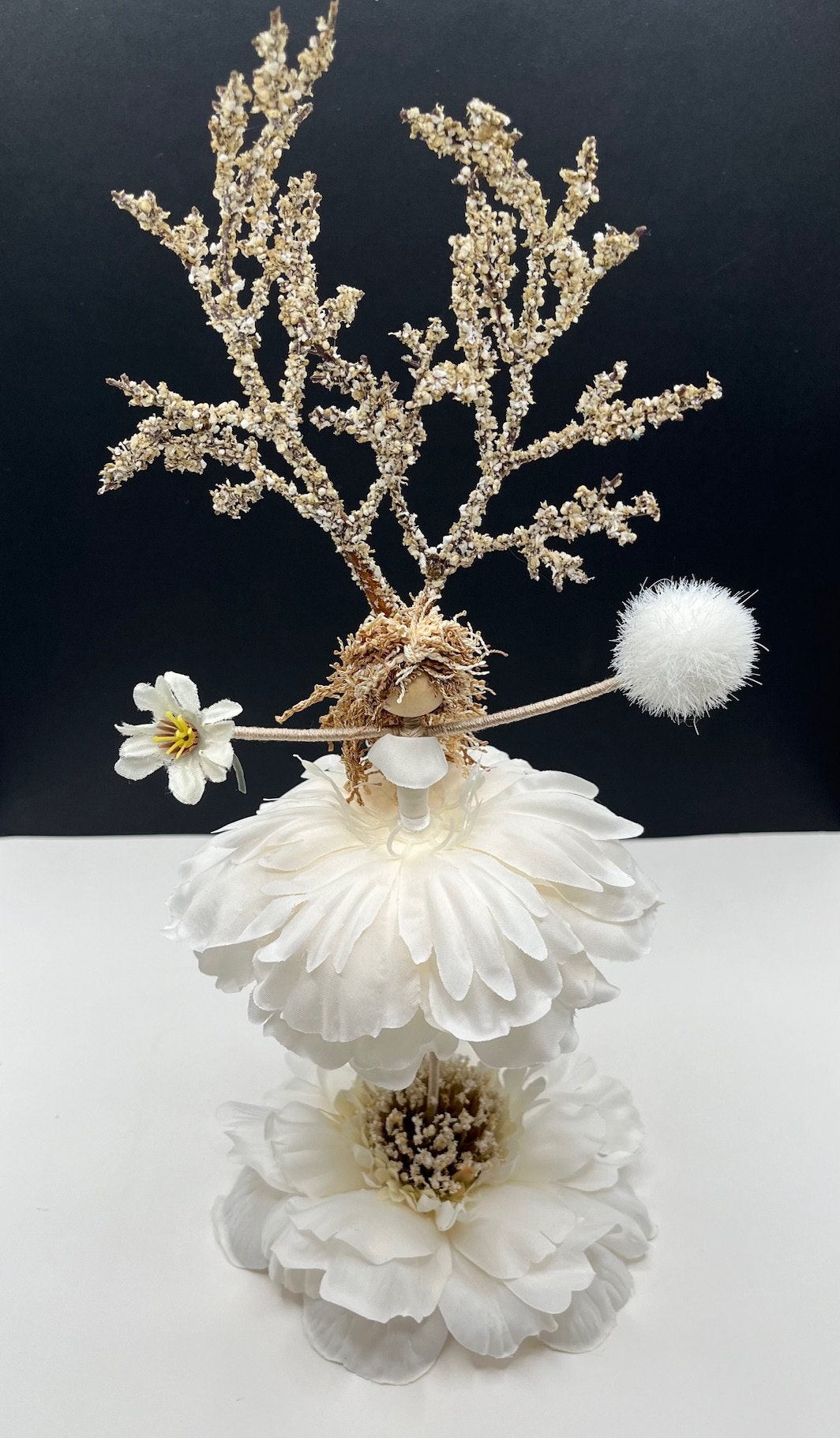 Handmade Fairy Doll, Art Doll, Fairy Figurine, Heather Floral, OOAK ...