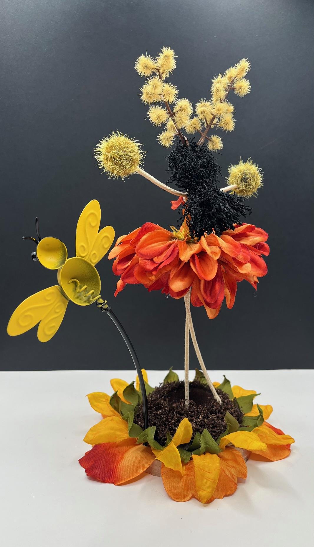 Bumble Bee Fairy, Collectible Doll, Handmade Doll, Bee, Sunflower Fairy ...