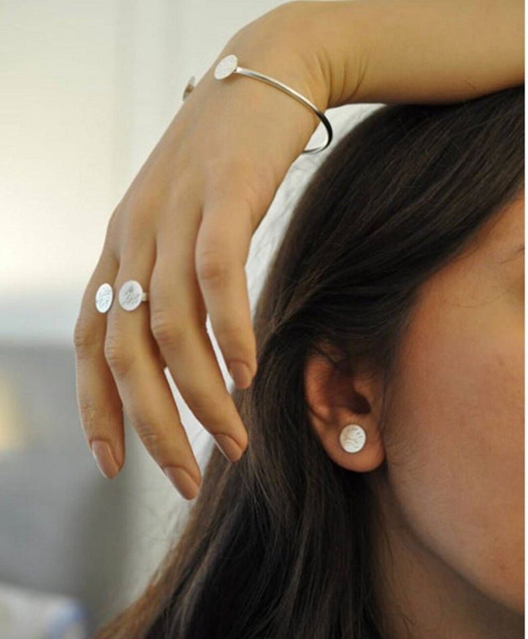 Calligraphy Silver Ring, Persian Calligraphy Double Coins Poem Rumi ...