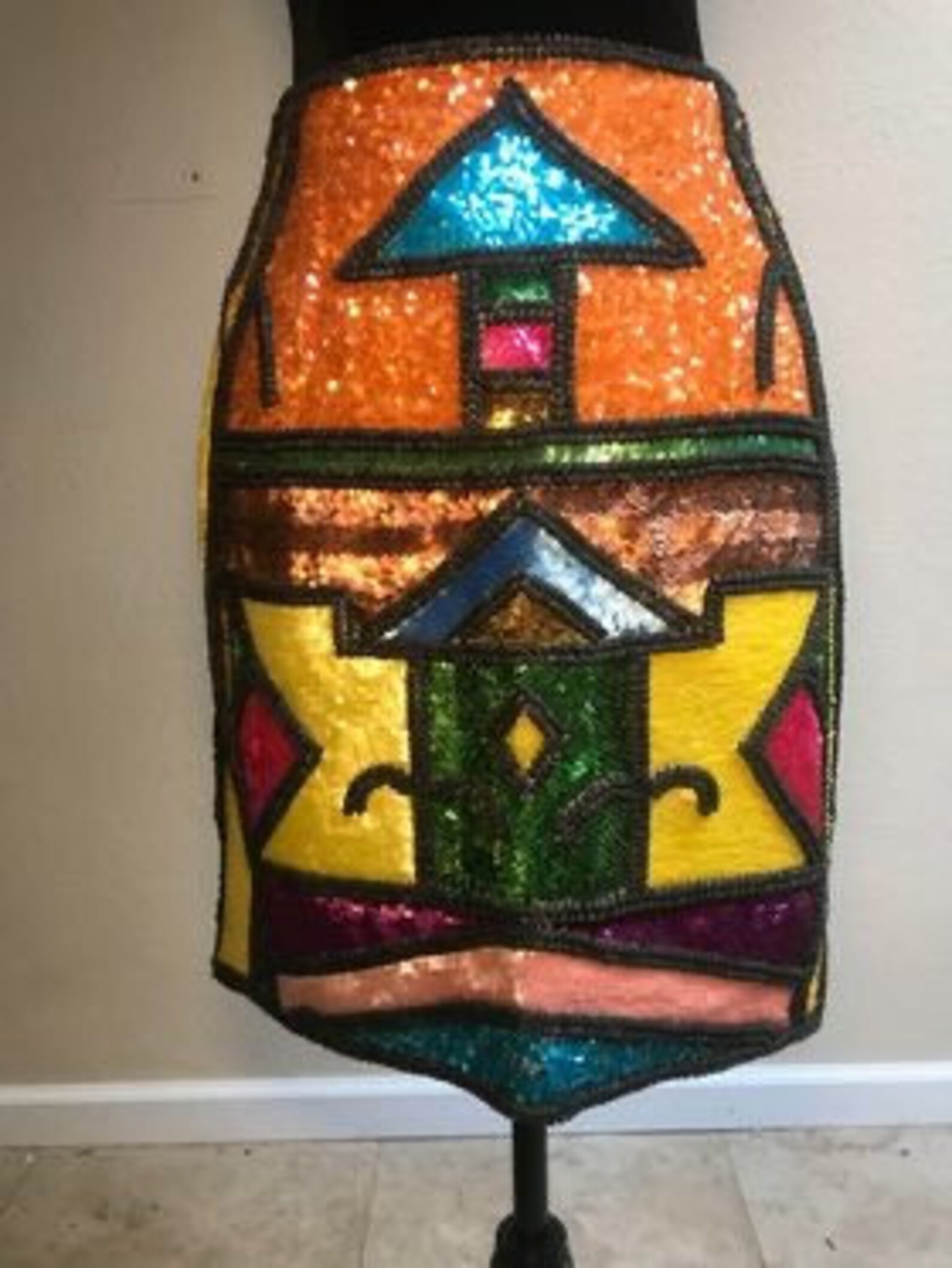 Designer Todd Oldham Couture VTG Holiday Party Sequined Skirt-a ...