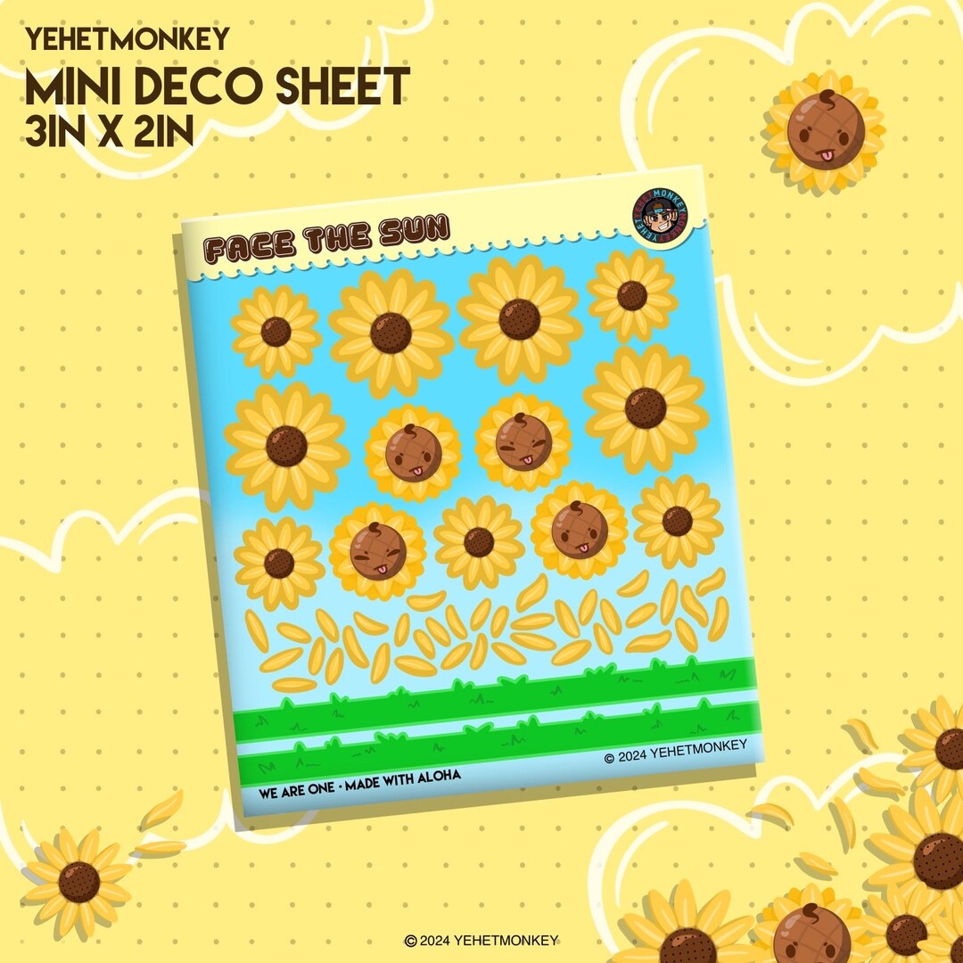 Face the Sun Mini Deco Sheet - Etsy