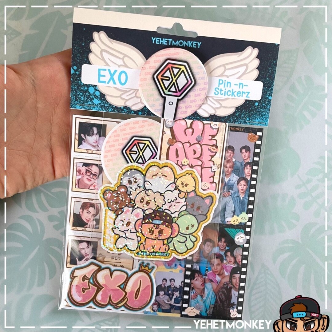 Conjunto de pins y pegatinas de EXO - Etsy España
