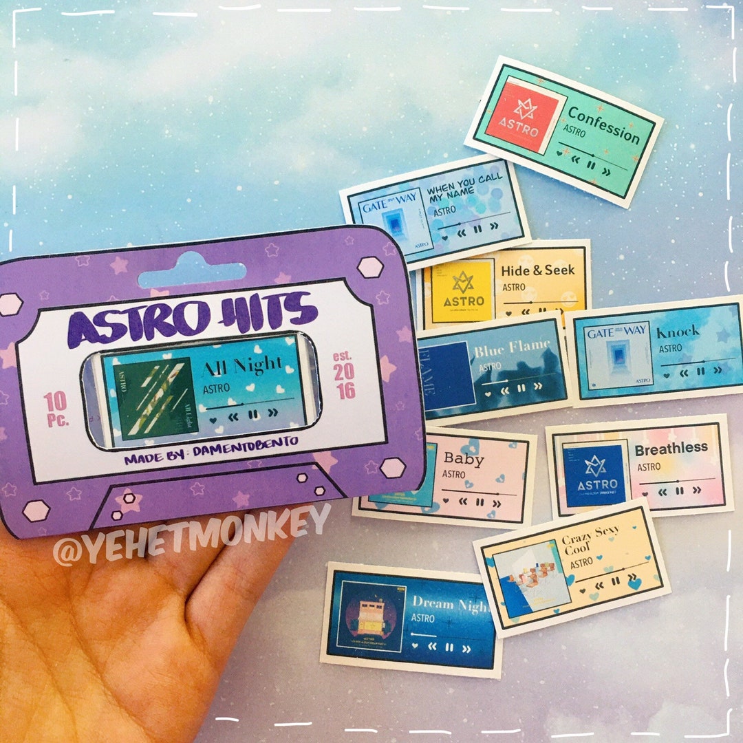 ASTRO- Hit Sings Kpop INDIVIDUAL Journal Stickers - Etsy