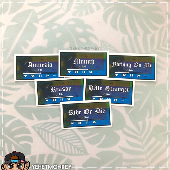 KAI 2pc Kai Album INDIVIDUAL Kpop Journal Stickers - Etsy