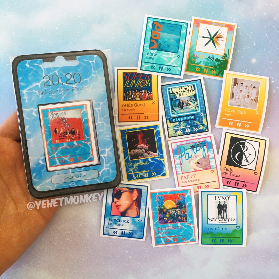 SM Artist Summer Playlist 2pc Kpop Journal Stickers - Etsy