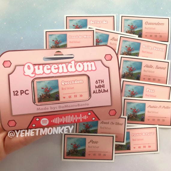 Red Velvet 2pc Queendom Album Kpop Journal Stickers - Etsy