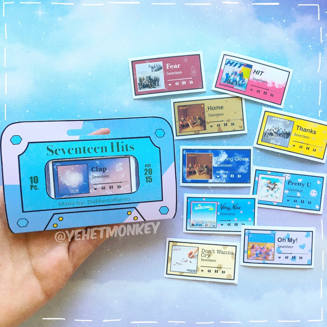 Seventeen- Hit Songs Album Kpop Journal Stickers - Etsy