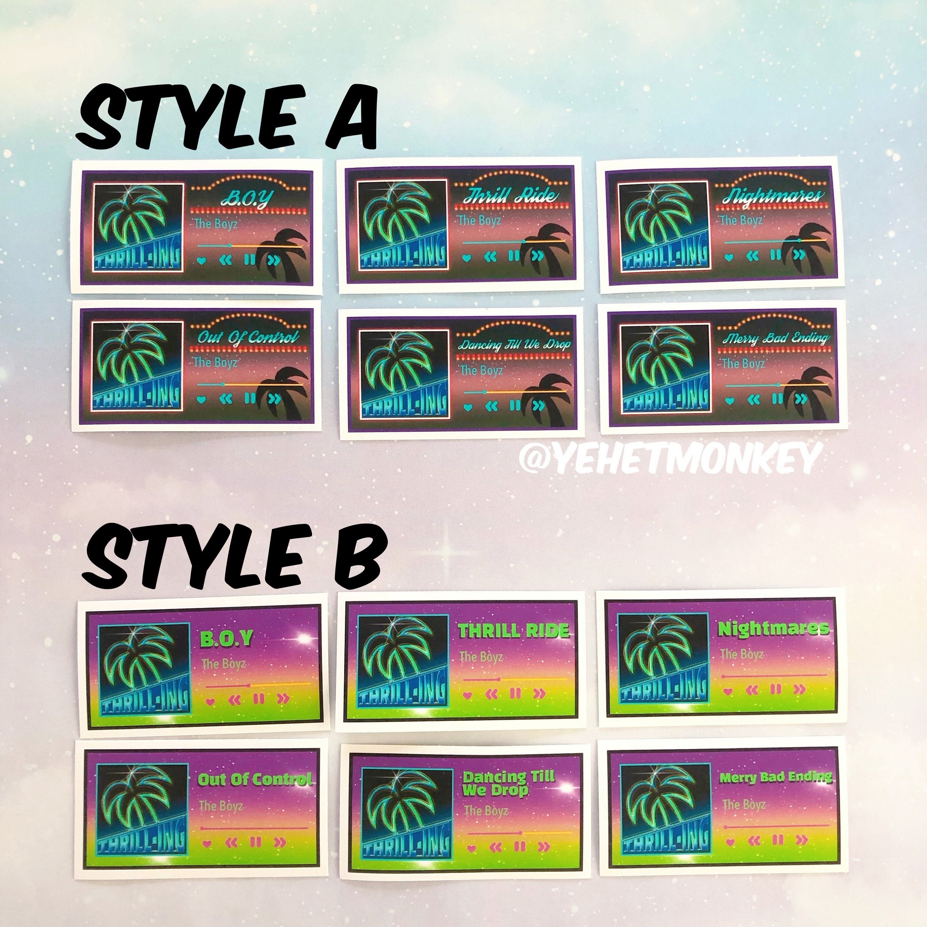 TBZ 2pc Thrill-ing Album Kpop Journal Stickers - Etsy UK