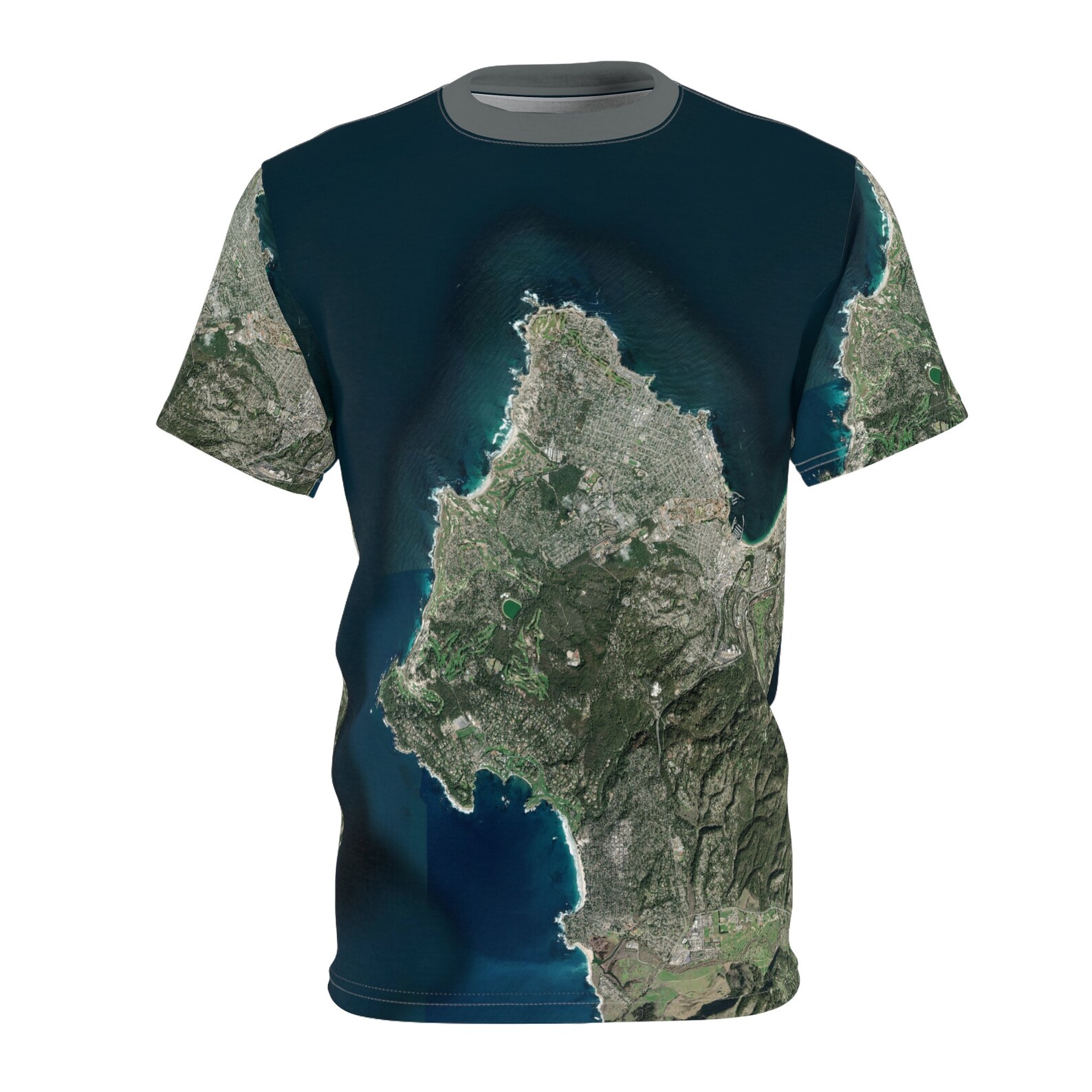 Monterey, California Map T-shirt, Unisex Men Women Tshirt Tee ...
