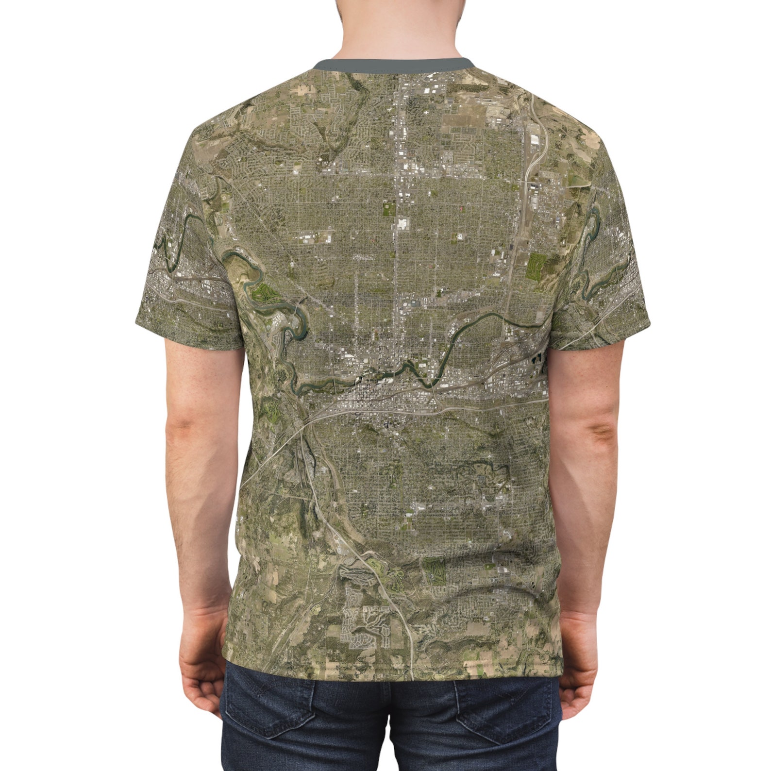 Spokane Washington All Over Print Map T-shirt Birds Eye View - Etsy