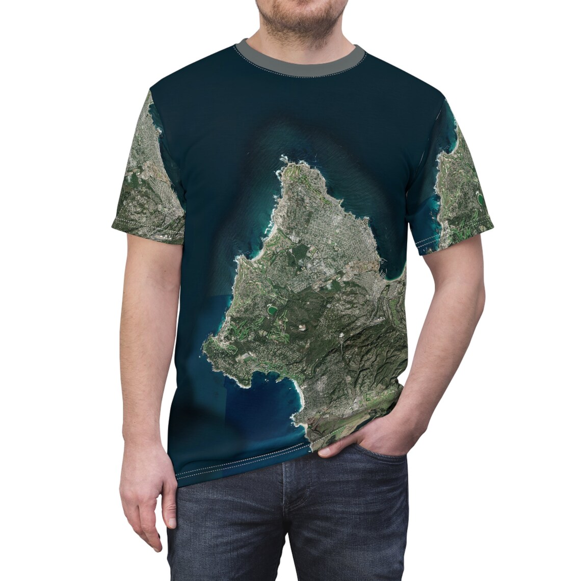 Monterey, California Map T-shirt, Unisex Men Women Tshirt Tee ...