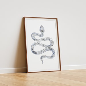 Floral Snake Poster, Trendy Wall Art, Digital Download Print, Wall ...