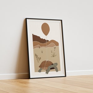 Desert Tortoise With Balloon, Printable Poster, Digital Download, Funny ...