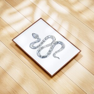 Floral Snake Poster, Trendy Wall Art, Digital Download Print, Wall ...