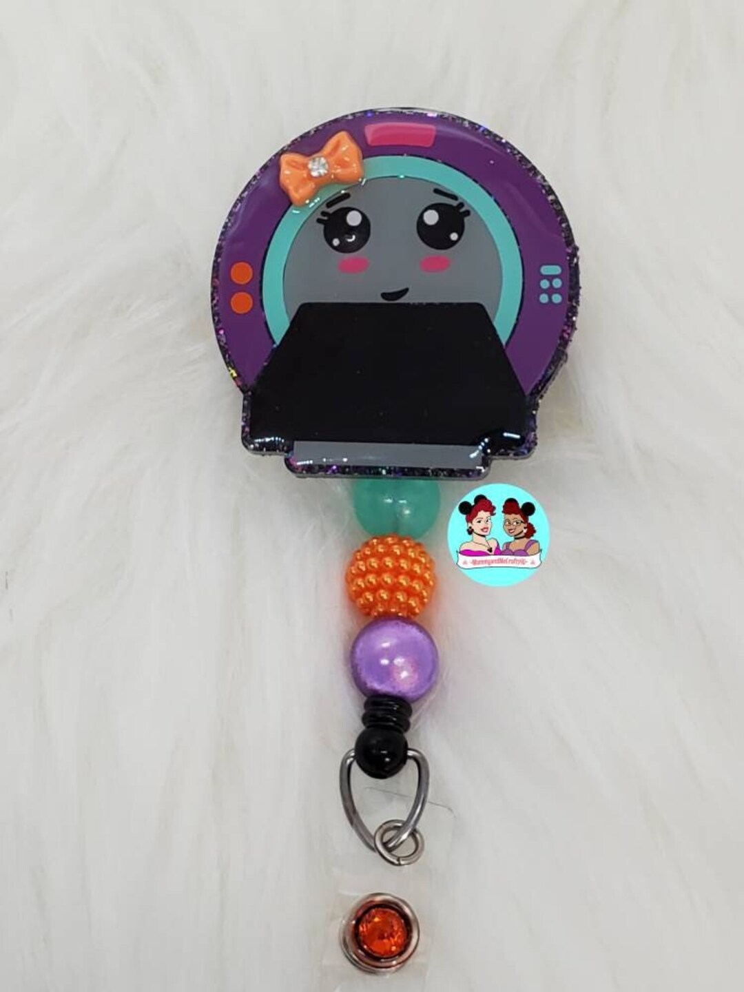 MRI Machine Beaded Badge Reel, Doctor Badge, Medical Badge, Nurse Badge ...