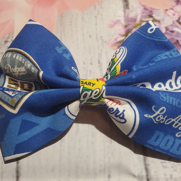 La Dodgers Hair Bow - Etsy