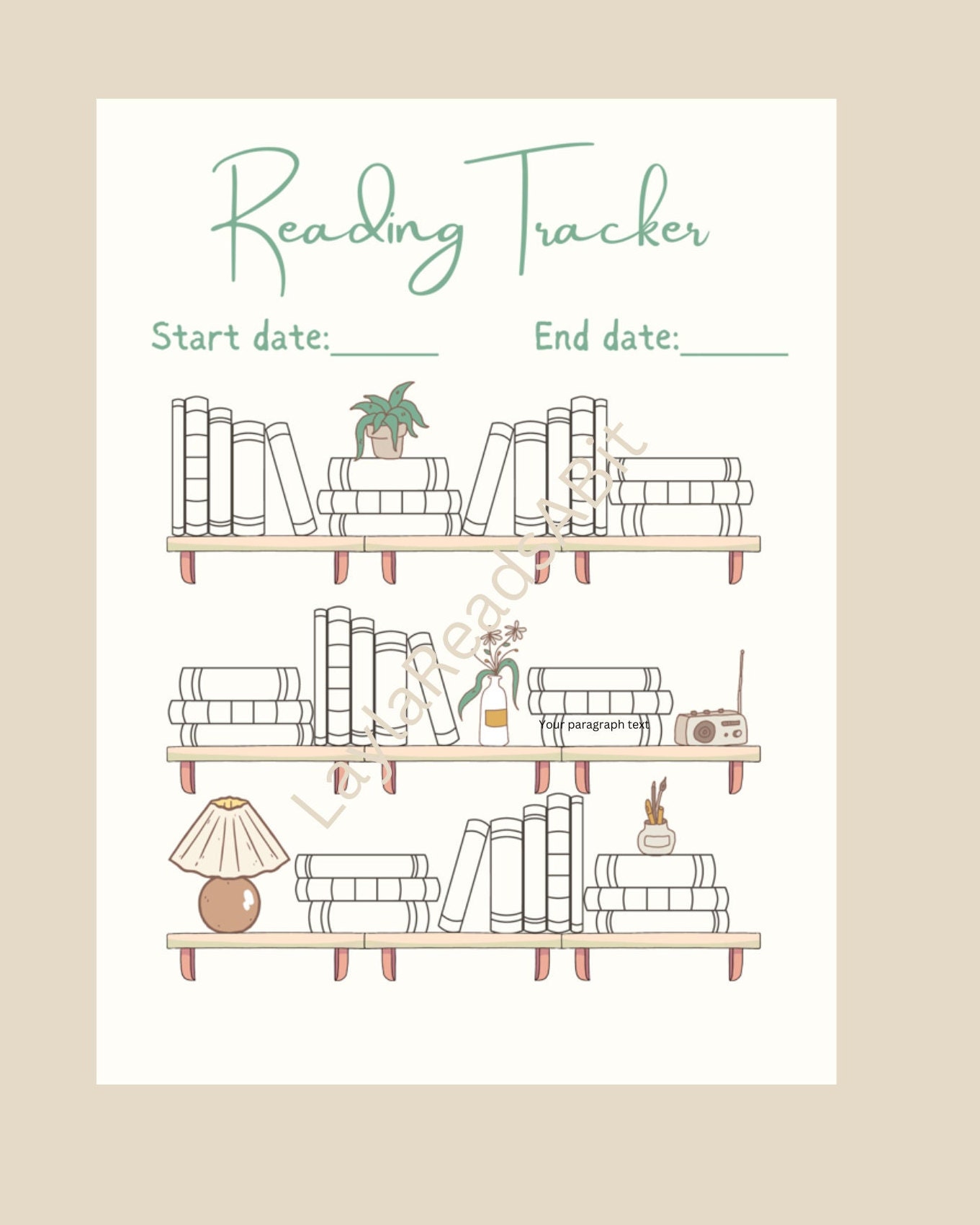 Reading Tracker, Book Tracker, Printable Reading Tracker - Etsy