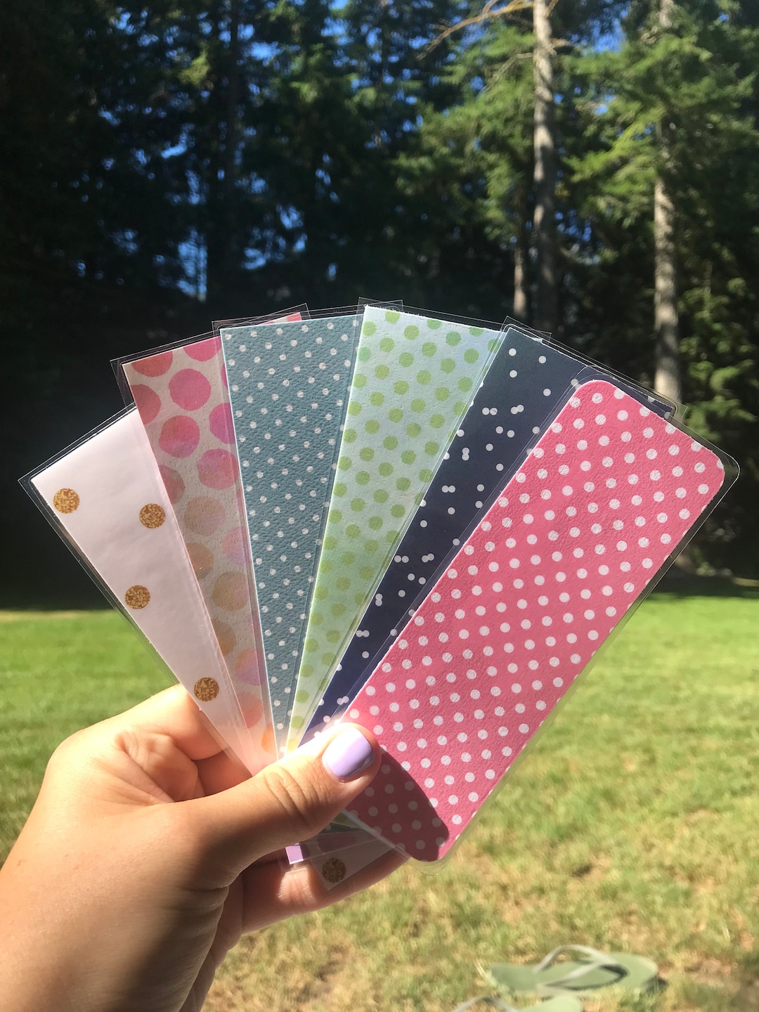 Polka Dot Bookmarks Spotty Bookmarks Cute Bookmarks - Etsy