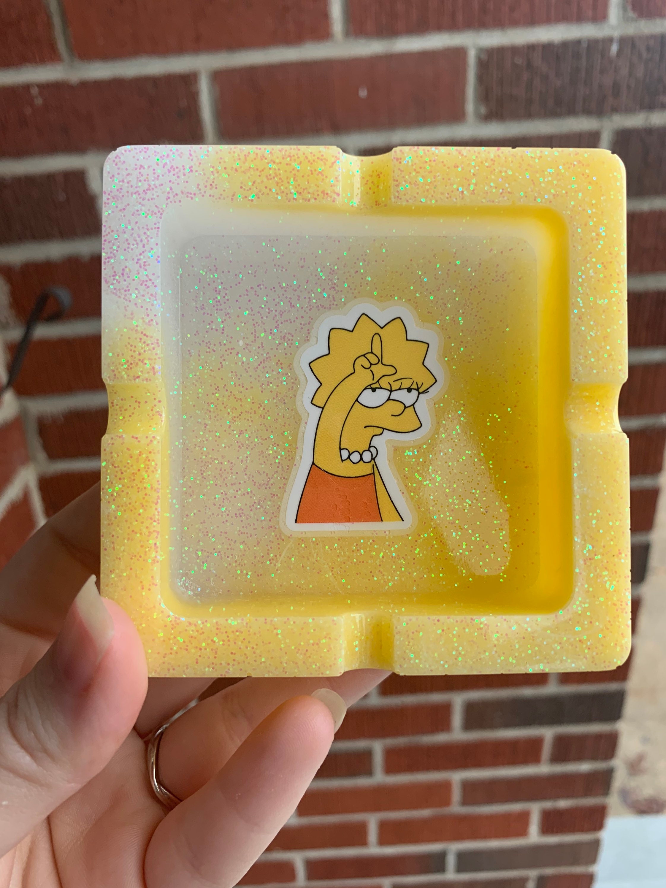 Inspired Lisa Simpsons Resin Art Ashtray - Etsy UK