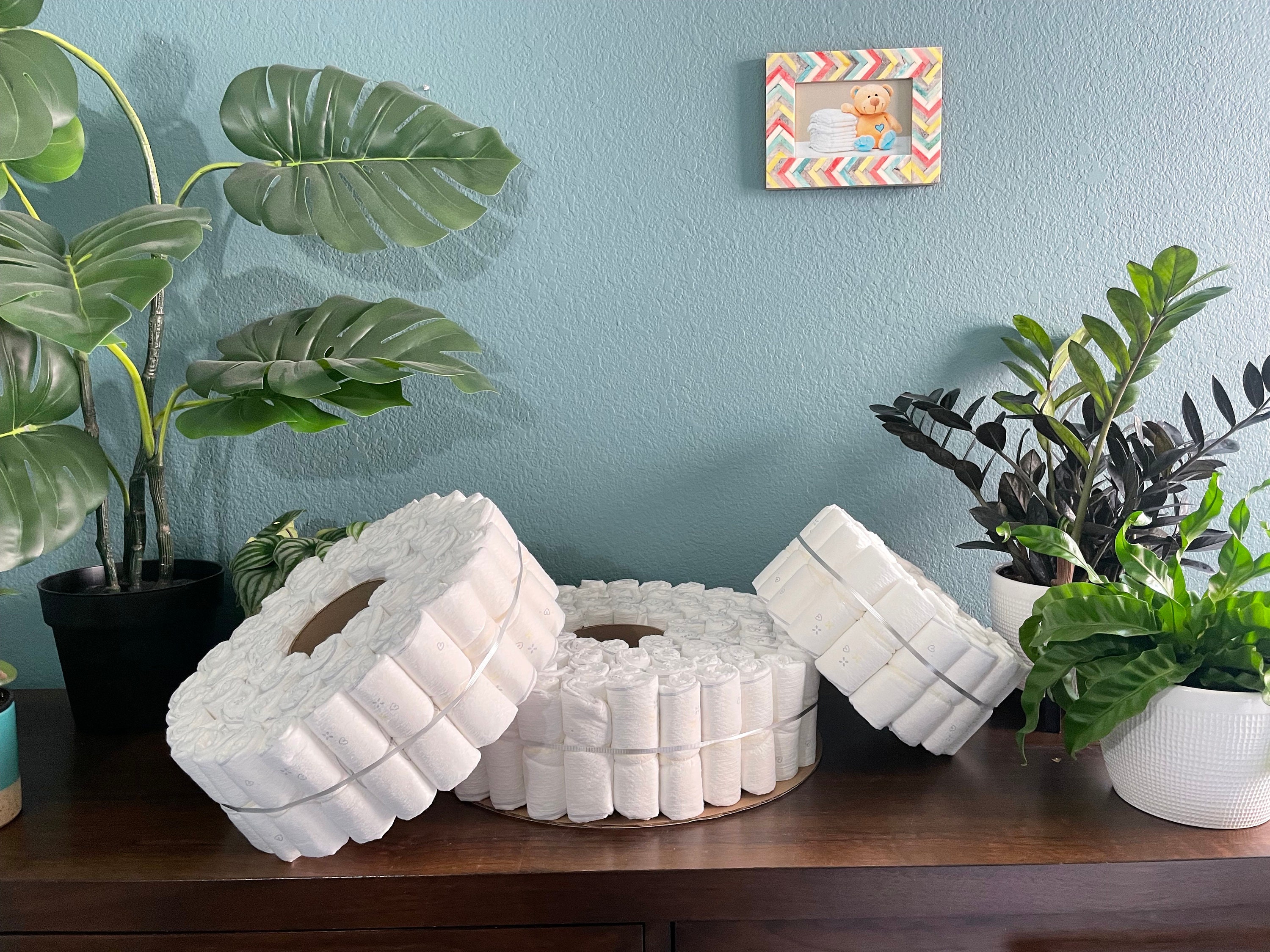 Dashing Blue Dragon Diaper Cake- 3 Tier - Etsy