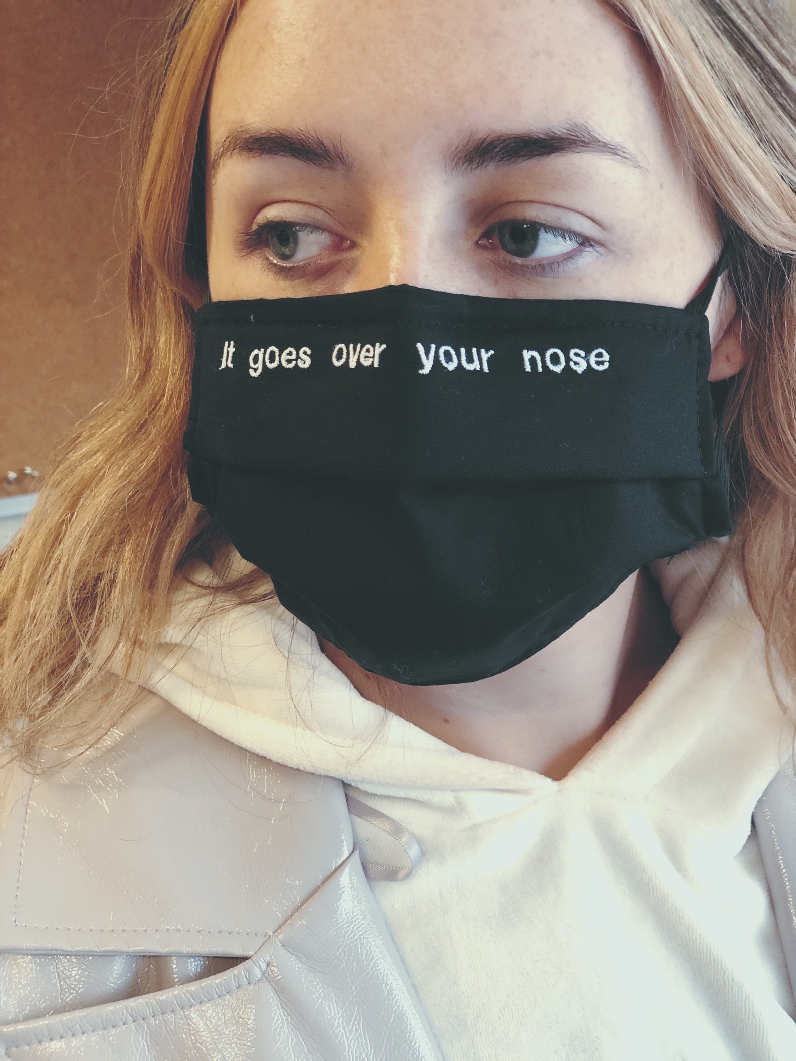 It Goes Over Your Nose Embroidered HEPA Filter Face Mask - Etsy UK
