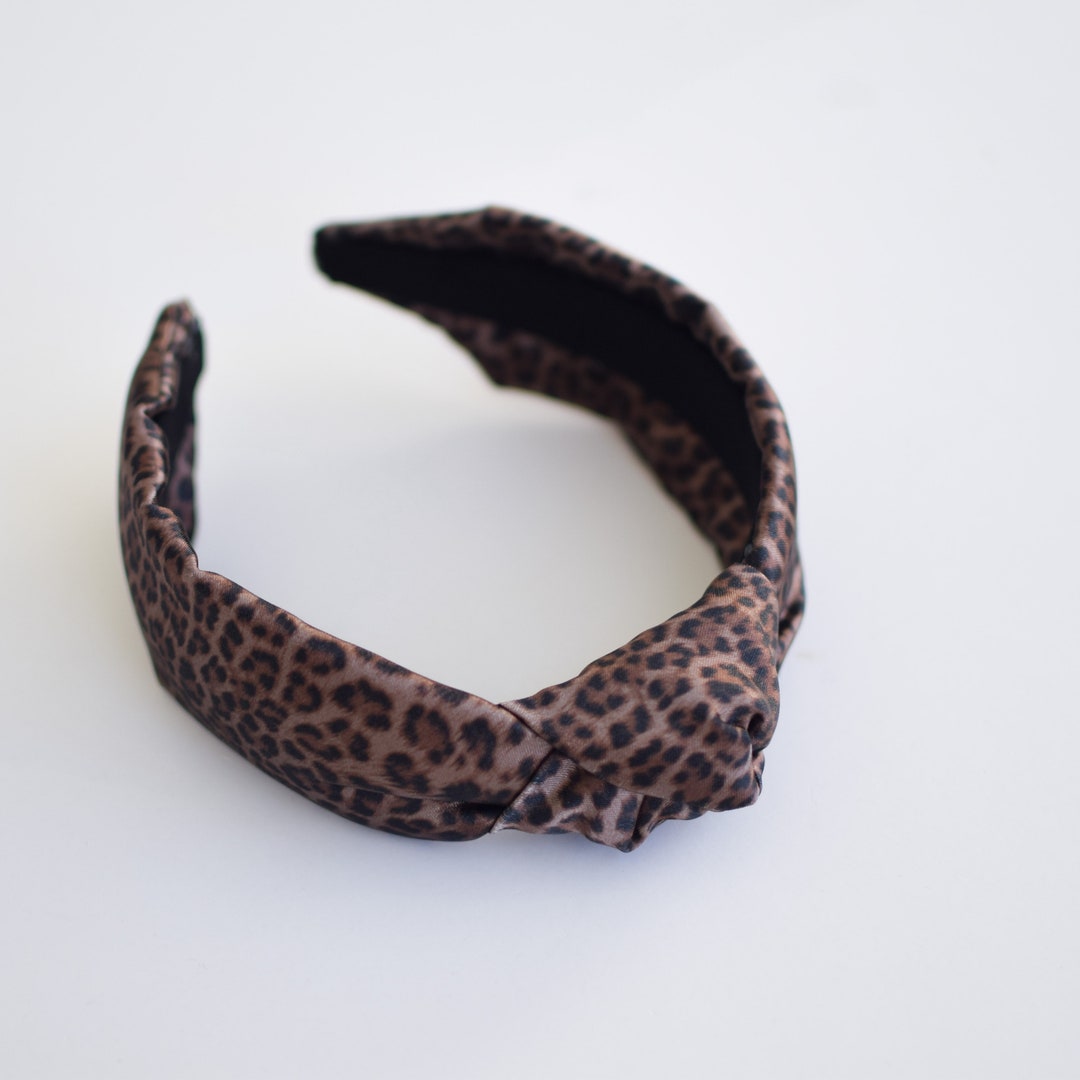Leopard Satin Headband, Animal Print Headband, Women's Headband ...