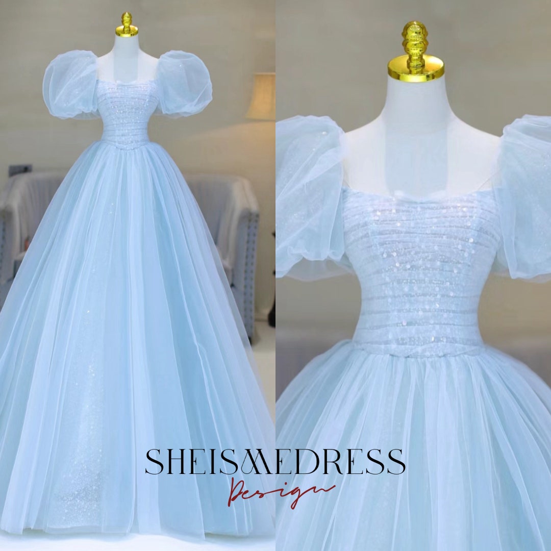 Elegant Women A-line Evening Dress Fresh and Natural Prom Dress Slim ...