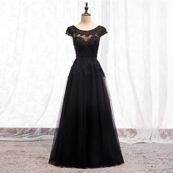 Cap Sleeve Prom Dress Etsy