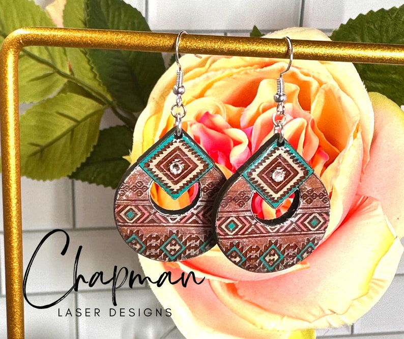 Western Laser Earring Template - Instant Download for DIY Jewelry With a Cowboy Flair - Etsy