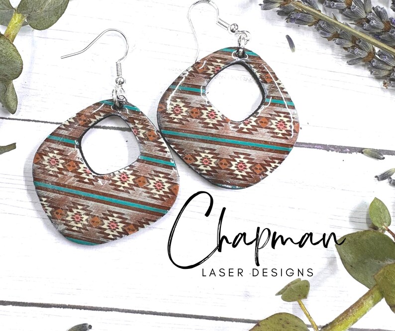 Native American Inspired Navajo Pattern Laser-cut Earring Design File ...