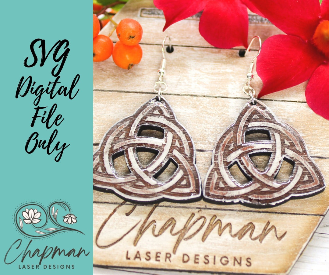 Celtic Knot Laser Earring File / Engraved Earring / Digital Laser File ...