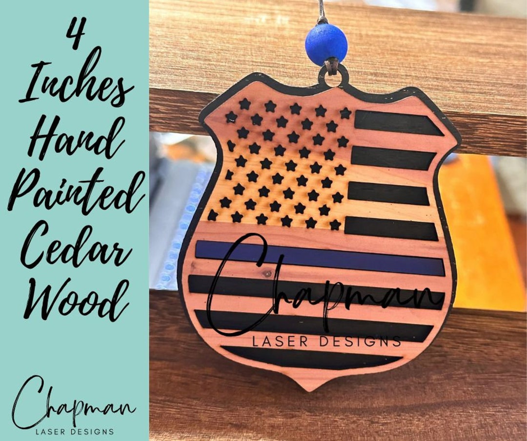 Handcrafted Wooden Police Badge First Responder Ornament - Etsy