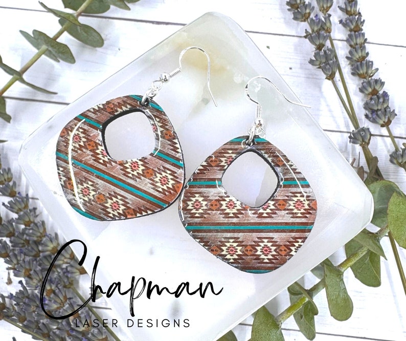 Native American Inspired Navajo Pattern Laser-cut Earring Design File ...