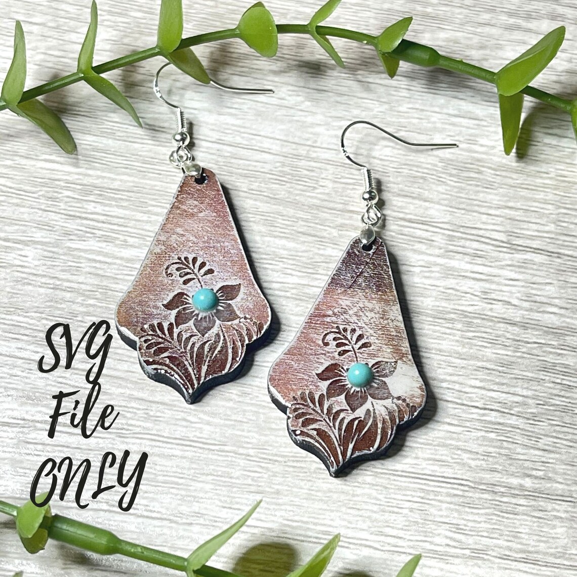 Floral Western Earring SVG / Earring SVG / Laser File / Western SVG ...