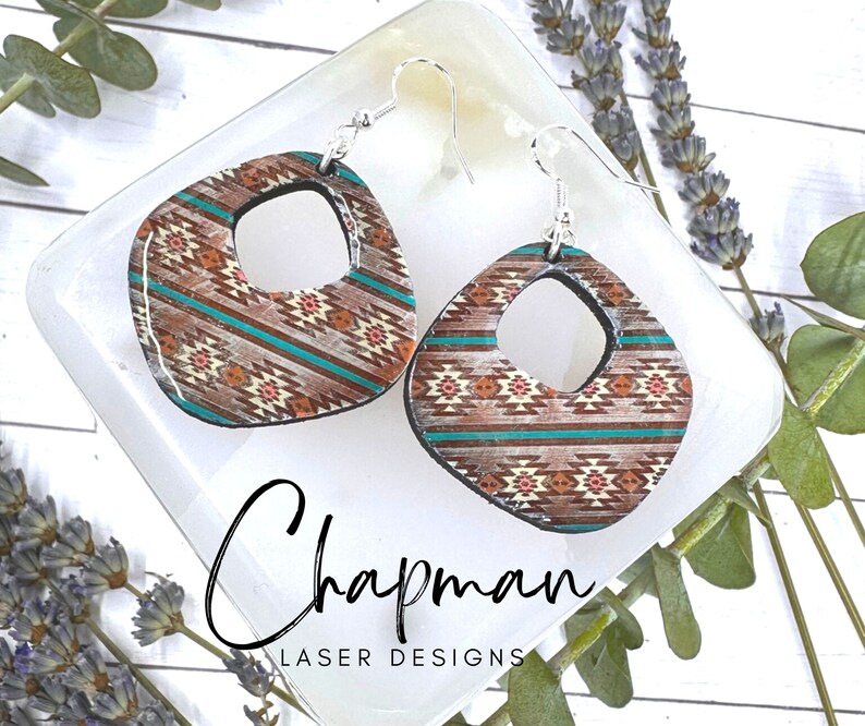 Native American Inspired Navajo Pattern Laser-cut Earring Design File ...