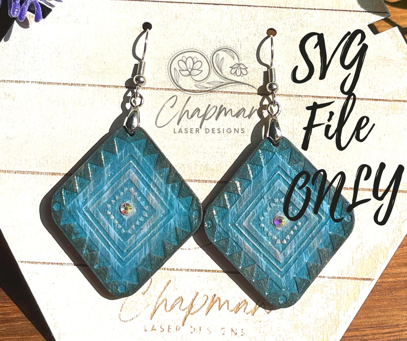 Aztec Earring SVG File / Earring File / Boho Earring File / - Etsy