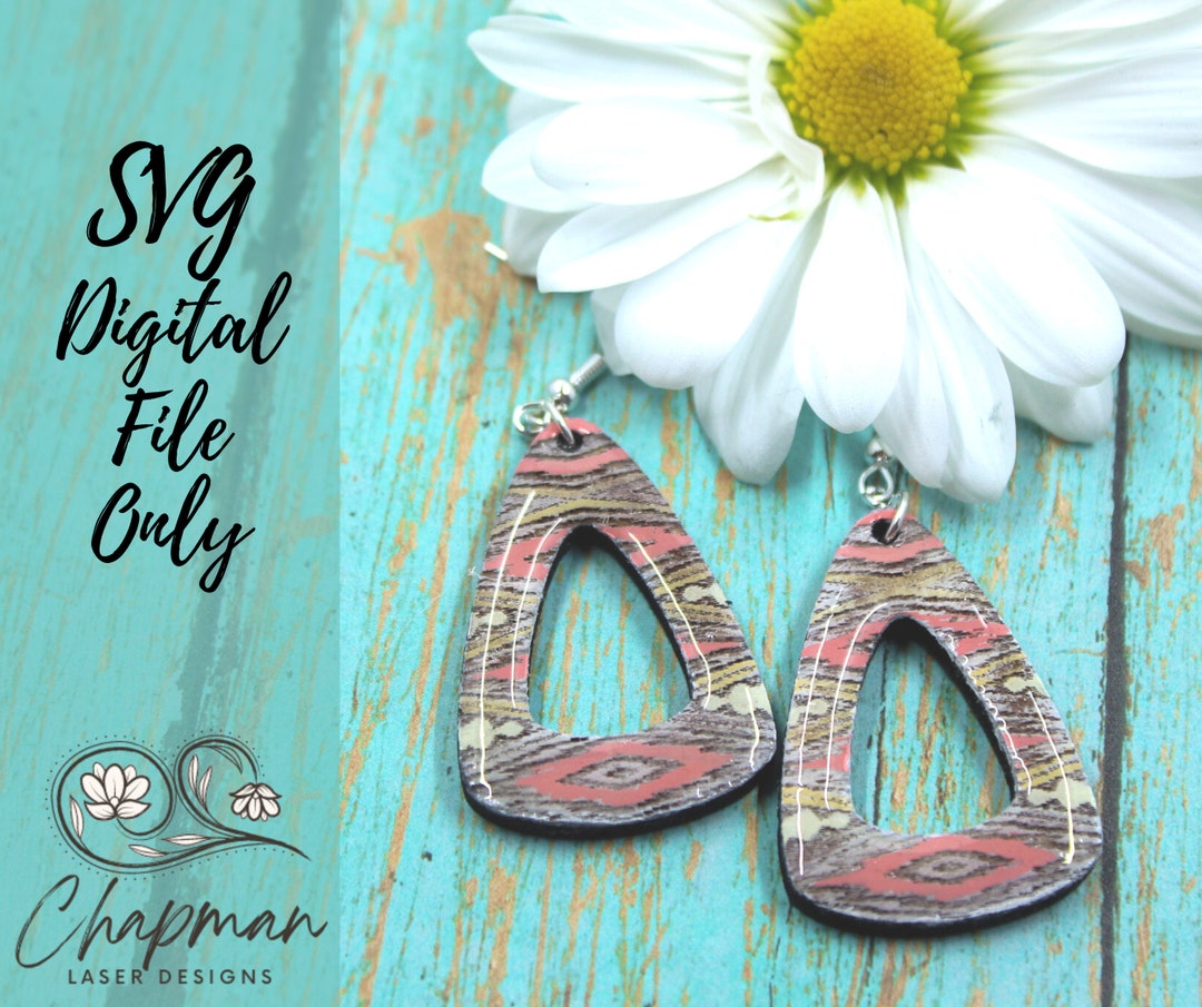 Aztec Earring SVG File / Earring File / Boho Earring File / Tribal ...