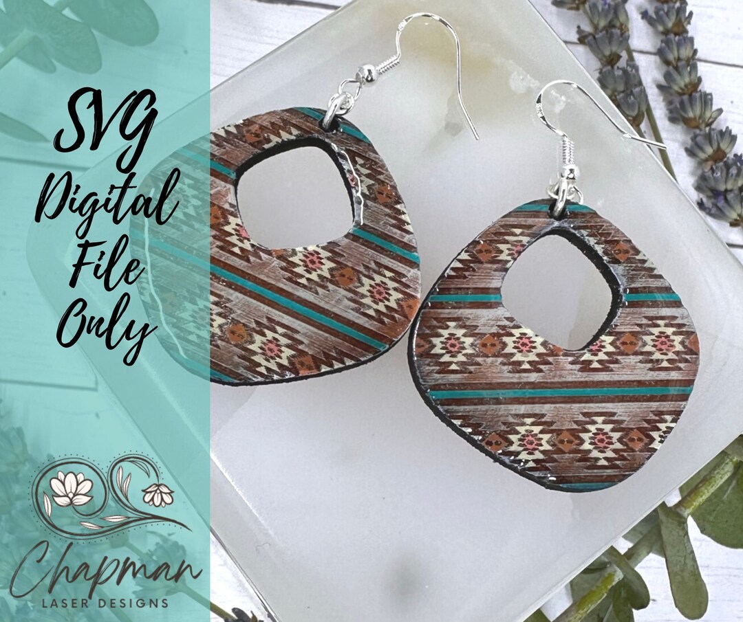 Native American Inspired Navajo Pattern Laser-cut Earring Design File ...