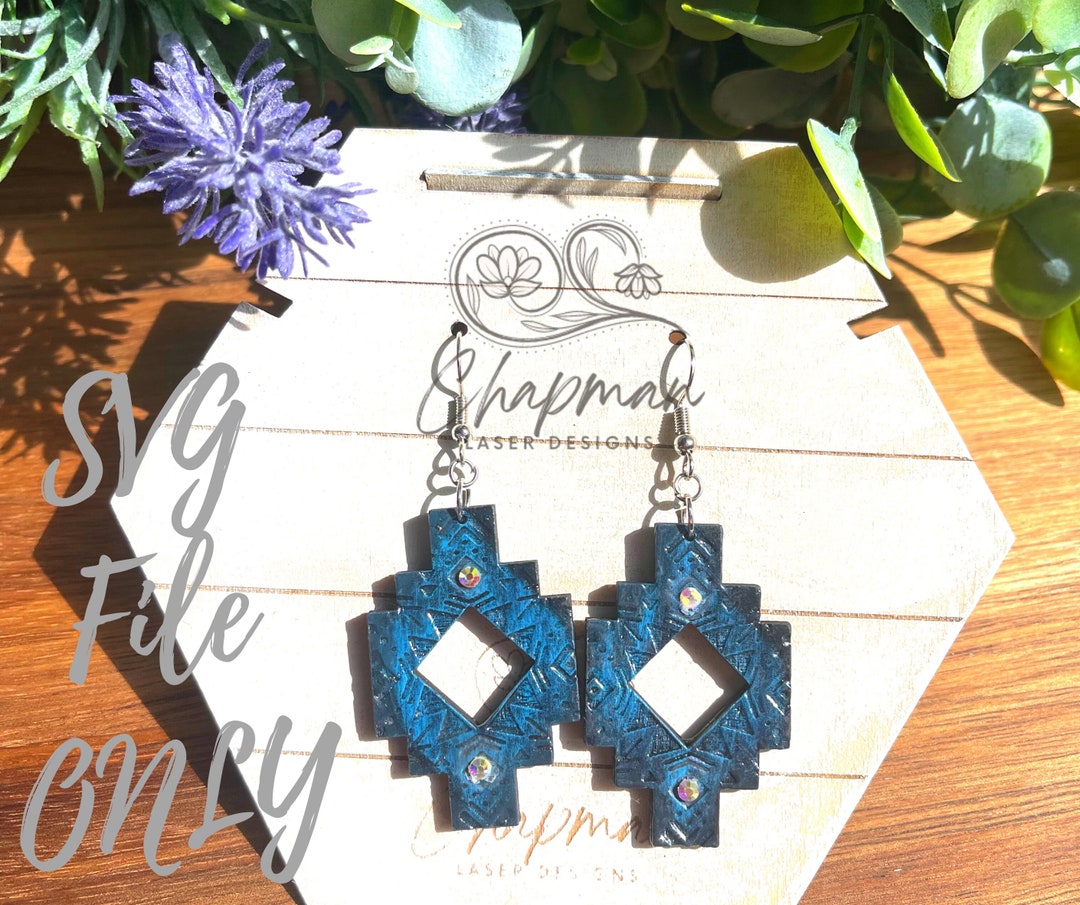 Aztec Pattern Earring SVG / Aztec SVG / Tribal Earring / Southwest ...
