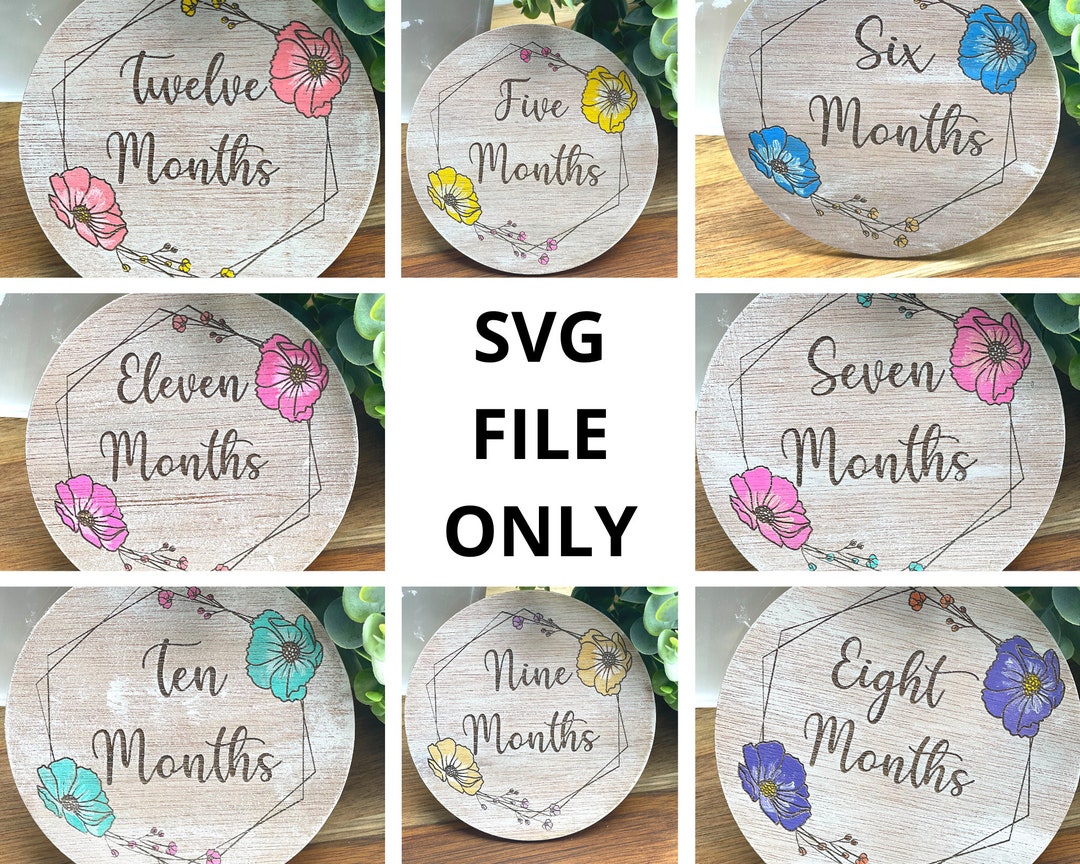 Flower Baby Monthly Milestone / Baby Milestones / Baby / Digital Cut ...