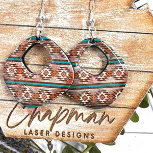 Native American Inspired Navajo Pattern Laser-cut Earring Design File ...