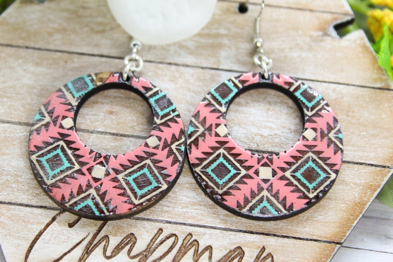 Aztec Earring SVG / BOHO Earring File / Engraved Earring / - Etsy