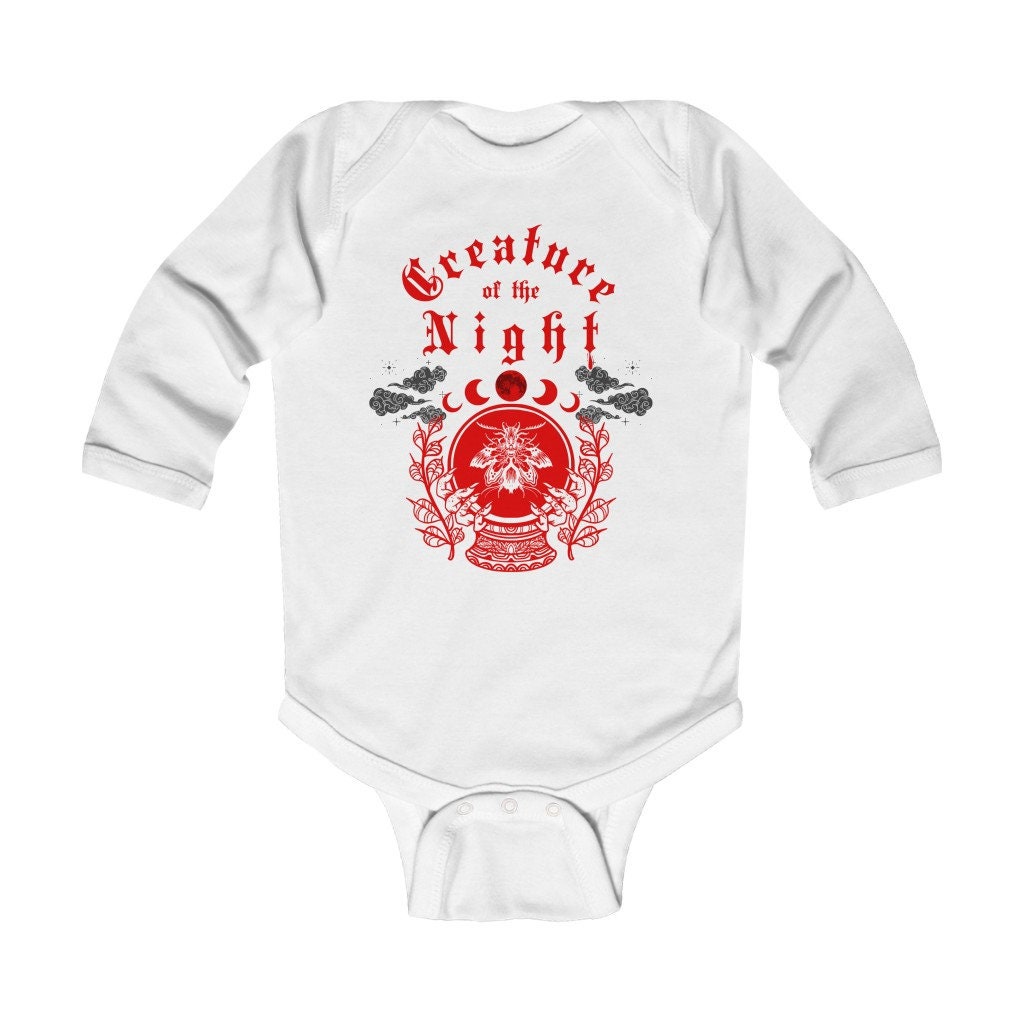 Gothic Baby Clothes | Goth Baby Onesie | Infant Long Sleeve Bodysuit ...