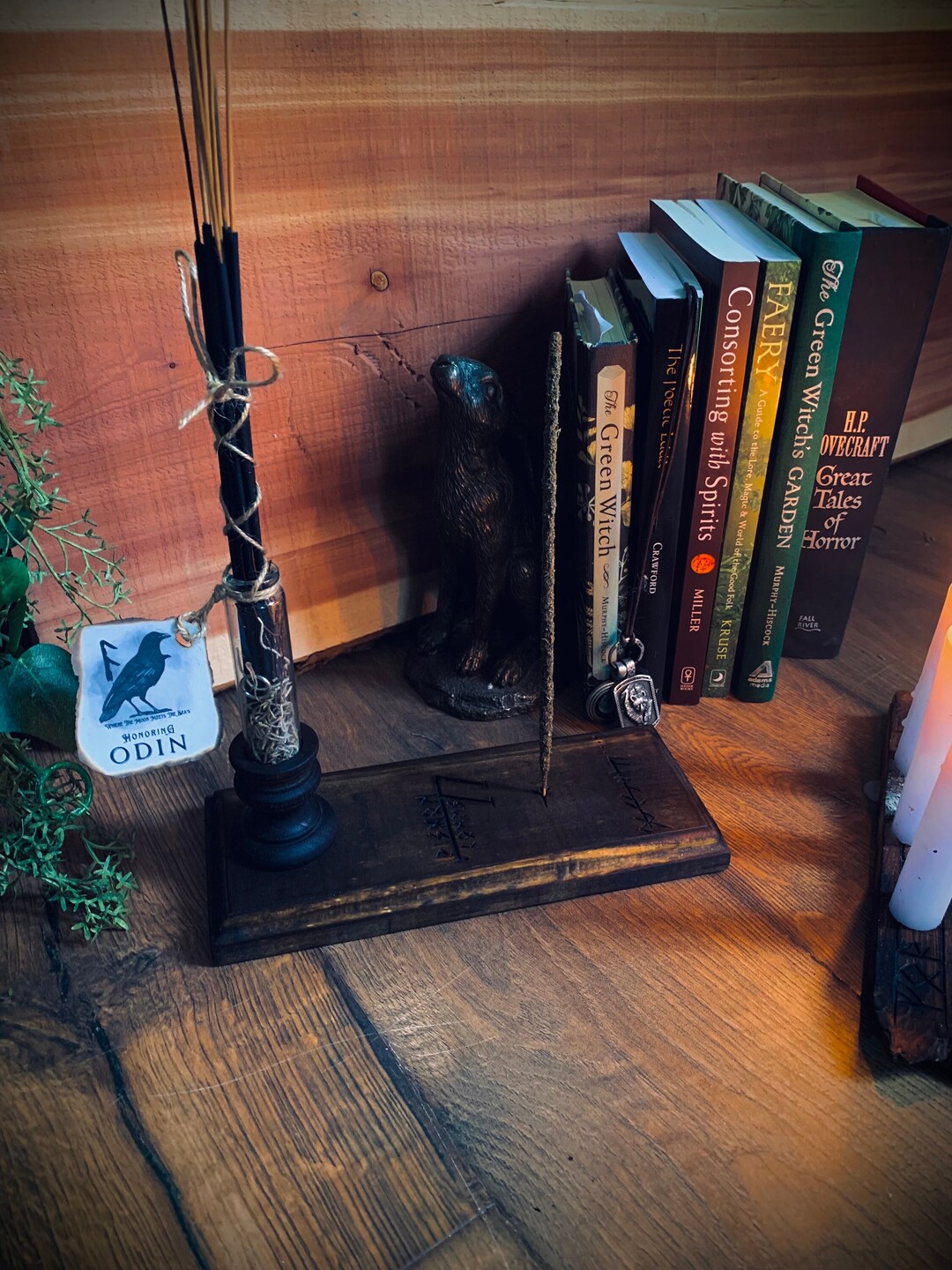 Norse Pagan Altar Incense Burner W/ Incense - Odin - Etsy